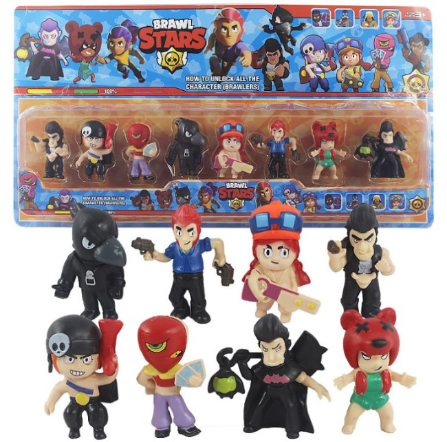 Brawl Stars 8 Figure Pack | Toy Popa