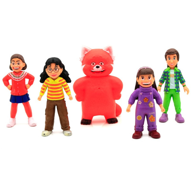 Disney Pixar Turning Red 5 Piece Collectible Figure Set | Toy Popa