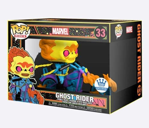 Funko Pop Ghost Rider Deluxe Rides (Black Light) #33 Vinyl Figure | Toy ...