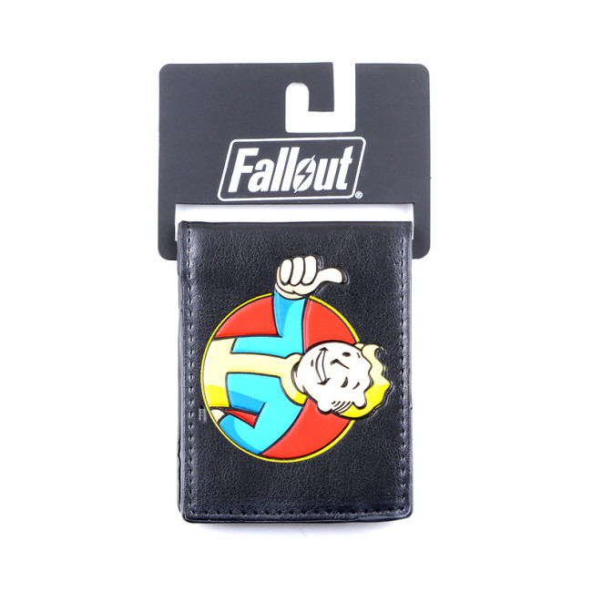 Bethesda Fallout Vault Boy Black ID & Card Bi-Fold Wallet | Toy Popa