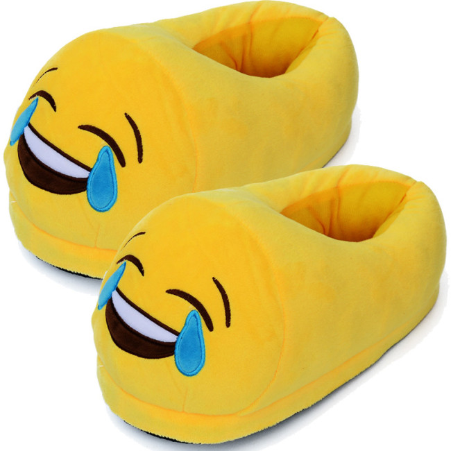 Big Comfy Emoji Emoticon Slippers | Toy Popa