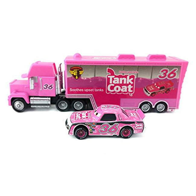Disney Pixar Cars Die-Cast Vehicle Tank Coat Pink Hauler | Toy Popa