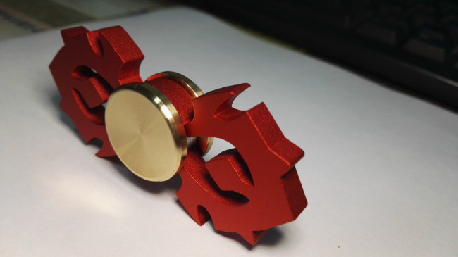 Solid Metal Flame Shape Fidget Spinner | Toy Popa