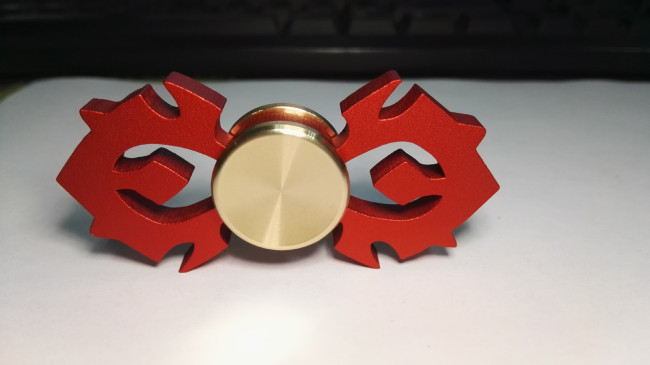 Solid Metal Flame Shape Fidget Spinner | Toy Popa