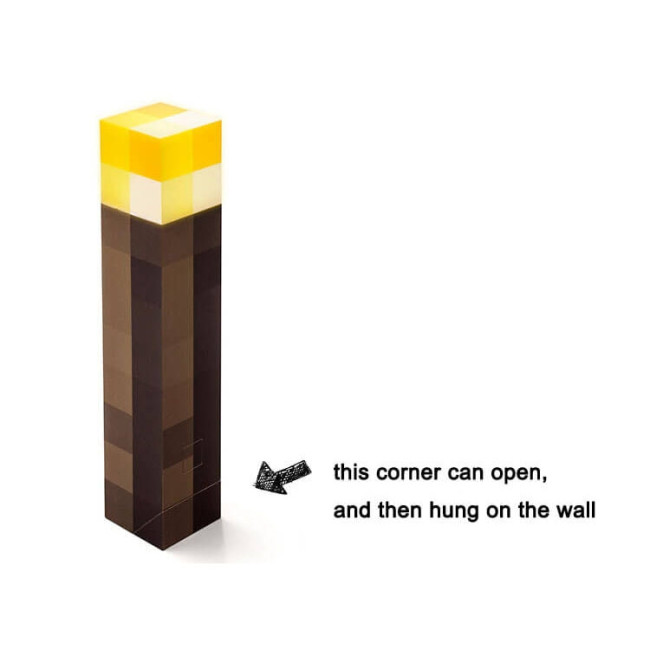 Minecraft Torch LED Minecraft Light Up Torch Flashlight | Toy Popa