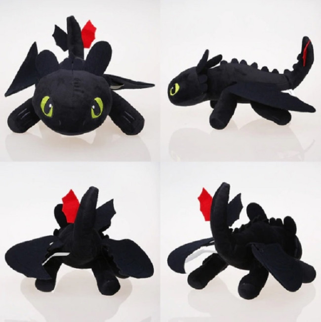 How to Train Your Dragon Toothless Night Fury Stuffed Animal Plush Doll ...